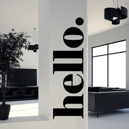 Hello. Wall Decal for Door Entrance Vinyl Sticker Wall Art - Etsy