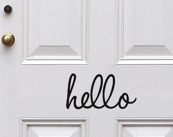 Hello Door Decal | Etsy