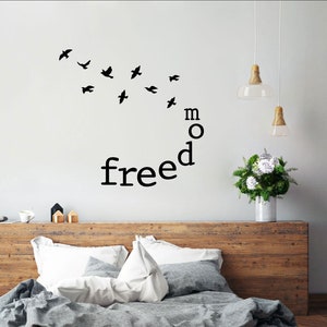 Freedom Wall Decal Vinyl Sticker Wall Art Mural Available in 9 ...