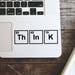 Think Periodic Table Laptop Vinyl Decal MacBook Sticker Window Mac ...