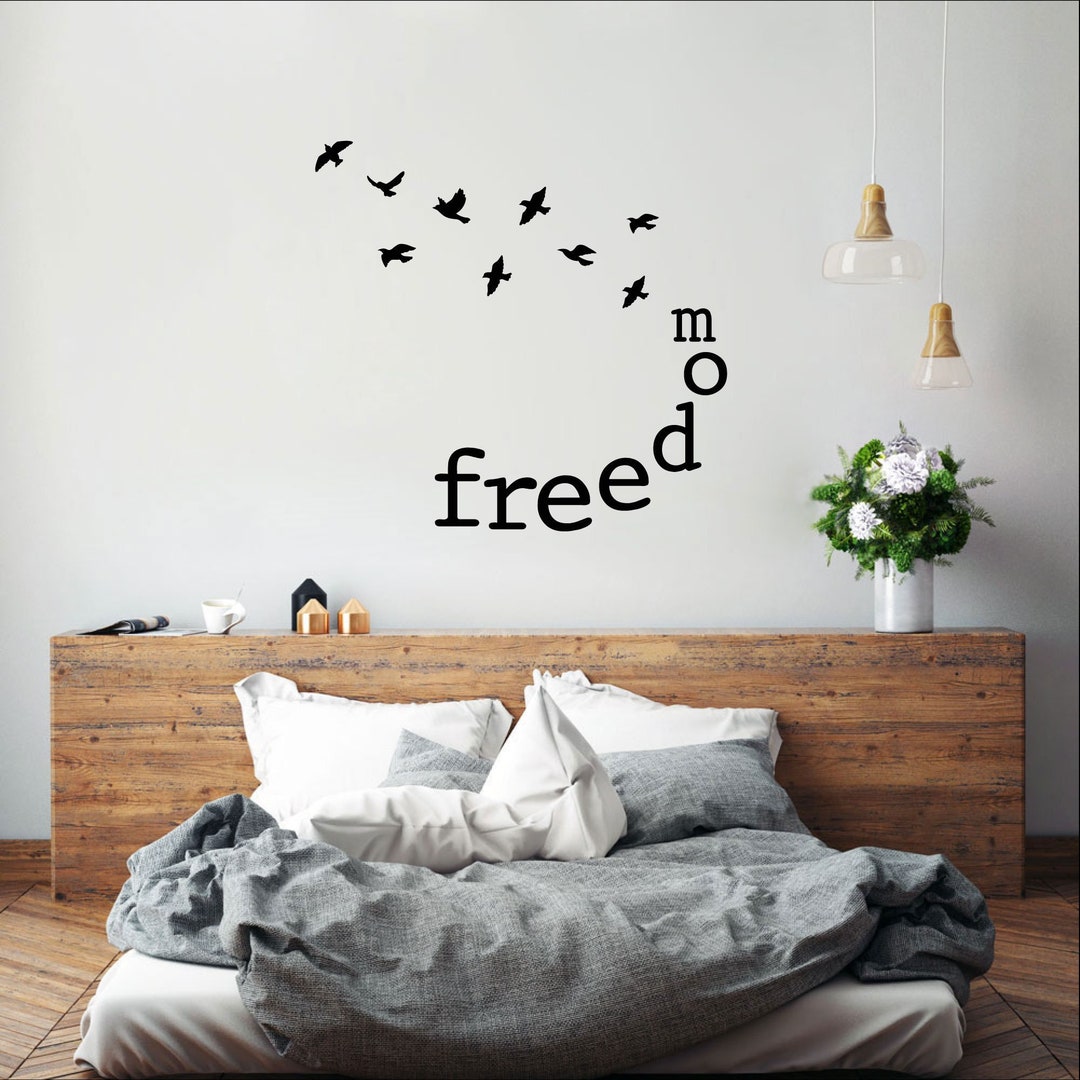 Freedom Wall Decal Vinyl Sticker Wall Art Mural Available in 9 ...