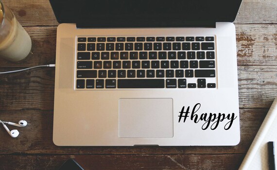 Happy Laptop Vinyl Decal Macbook Sticker Window Mac Apple | Etsy