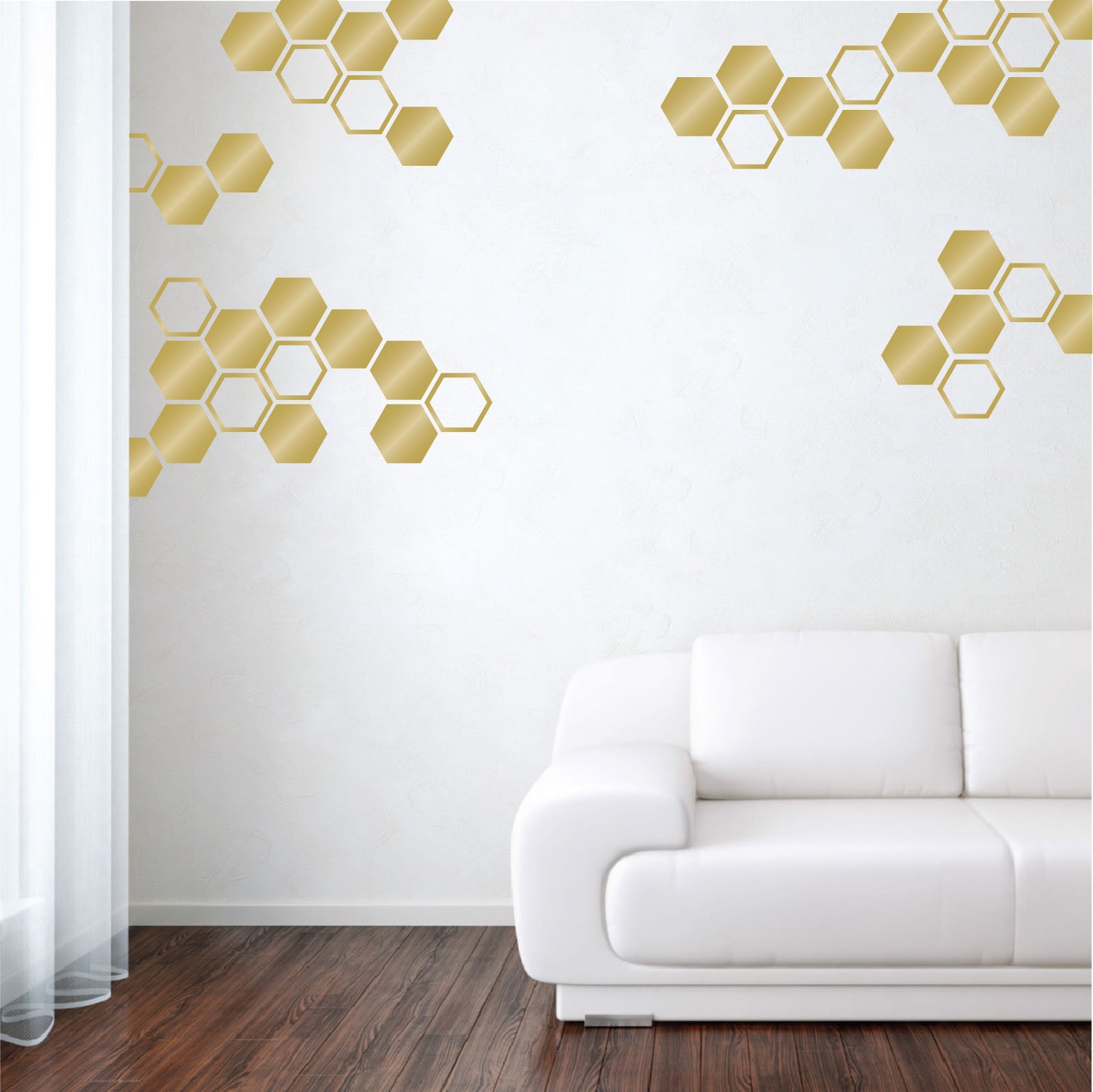 Set of Large Honeycomb Wall Decals, Hexagon - Multiple Colors, Sizes ...