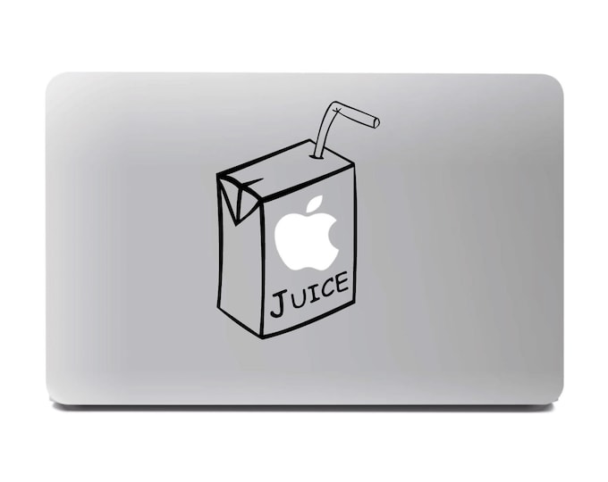 Apple Juice Box Decal // Laptop Decal // Apple Decal // Juice // Laptop ...