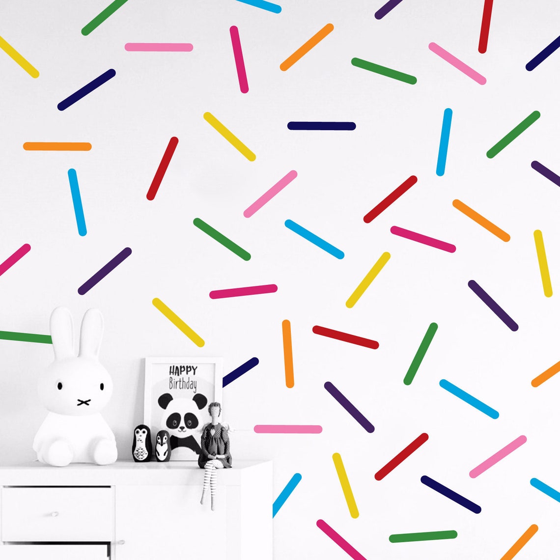 Set of 30 Colourful Sprinkles Wall Decals Confetti Wall | Etsy