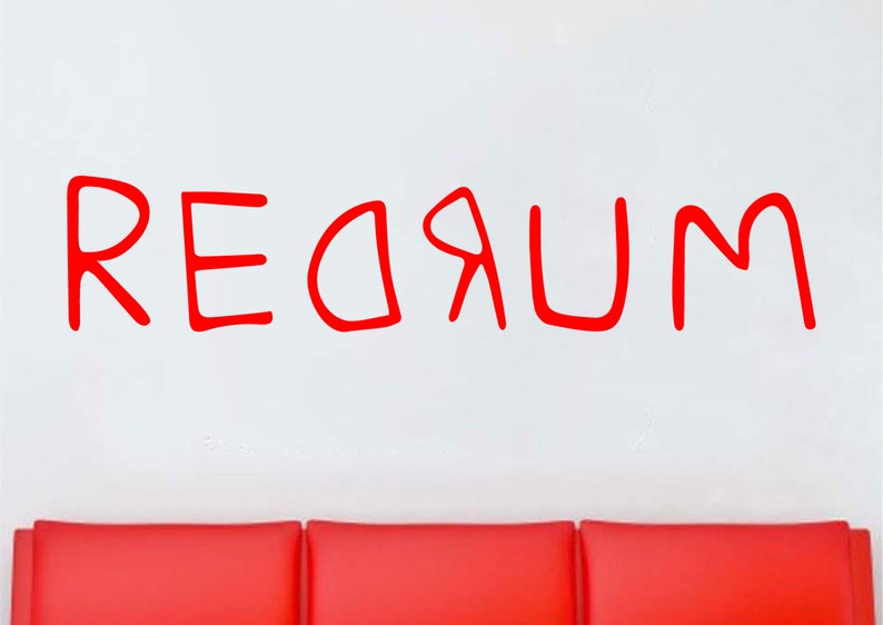 REDRUM Wall Decal, Shining, Murder, Vinyl, Sticker - Available in ...