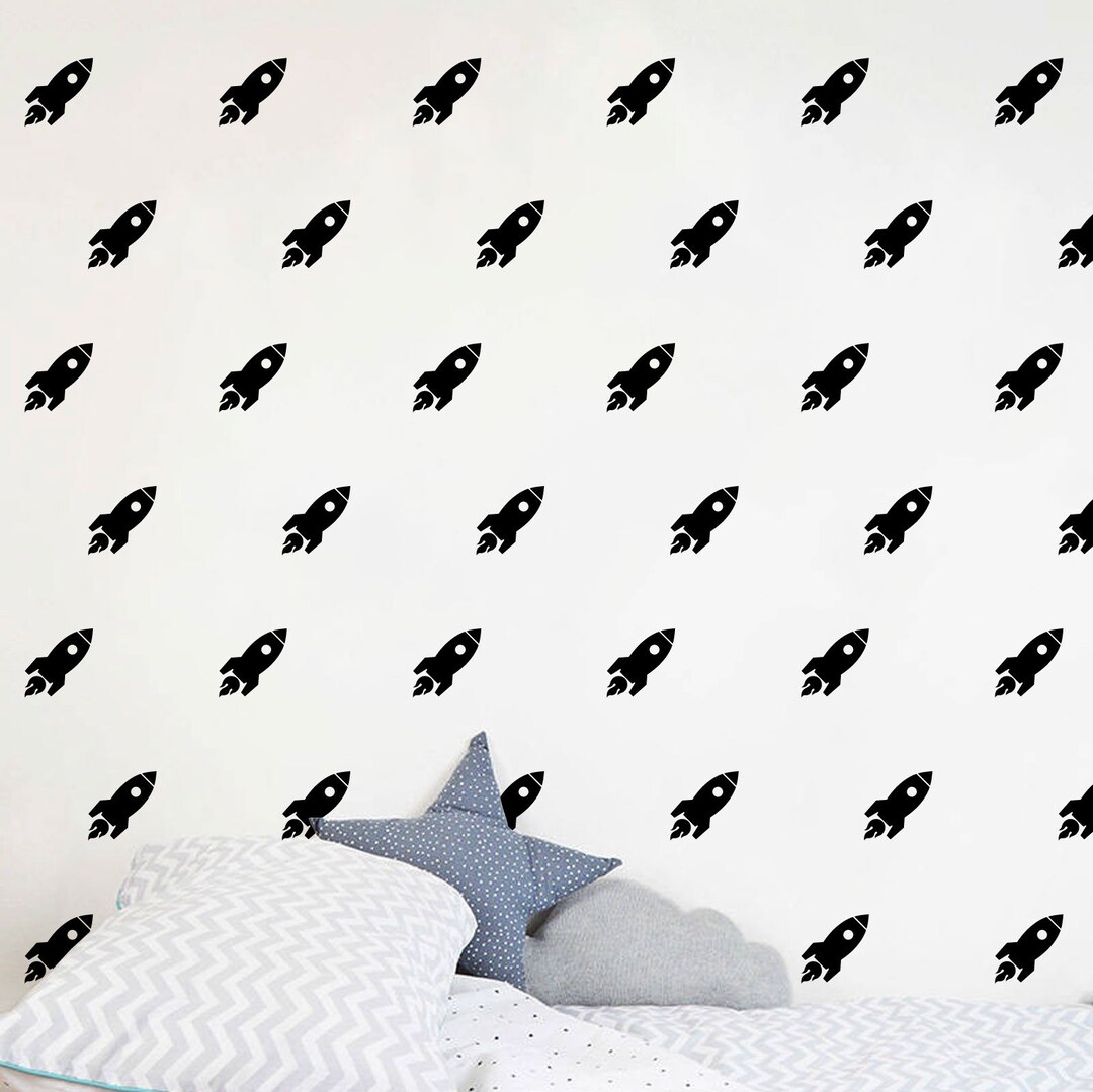 Set of Rocket Wall Decals Set Stickers Wall Pattern Decals Confetti ...
