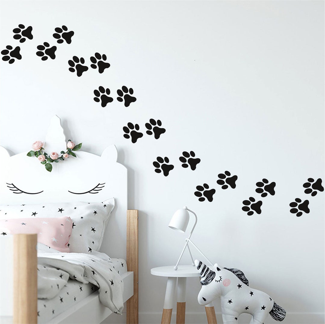 Set of Paw Wall Decals Dog Cat Set Stickers Confetti - Multiple Colors ...