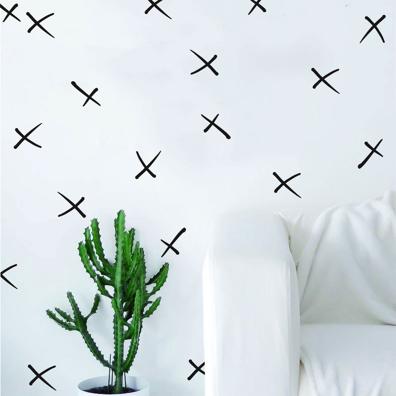 Set of X Wall Decals Set Stickers Hand Drawn X Letter | Etsy