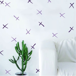 Set of X Wall Decals Set Stickers Hand Drawn X Letter - Multiple Colors ...