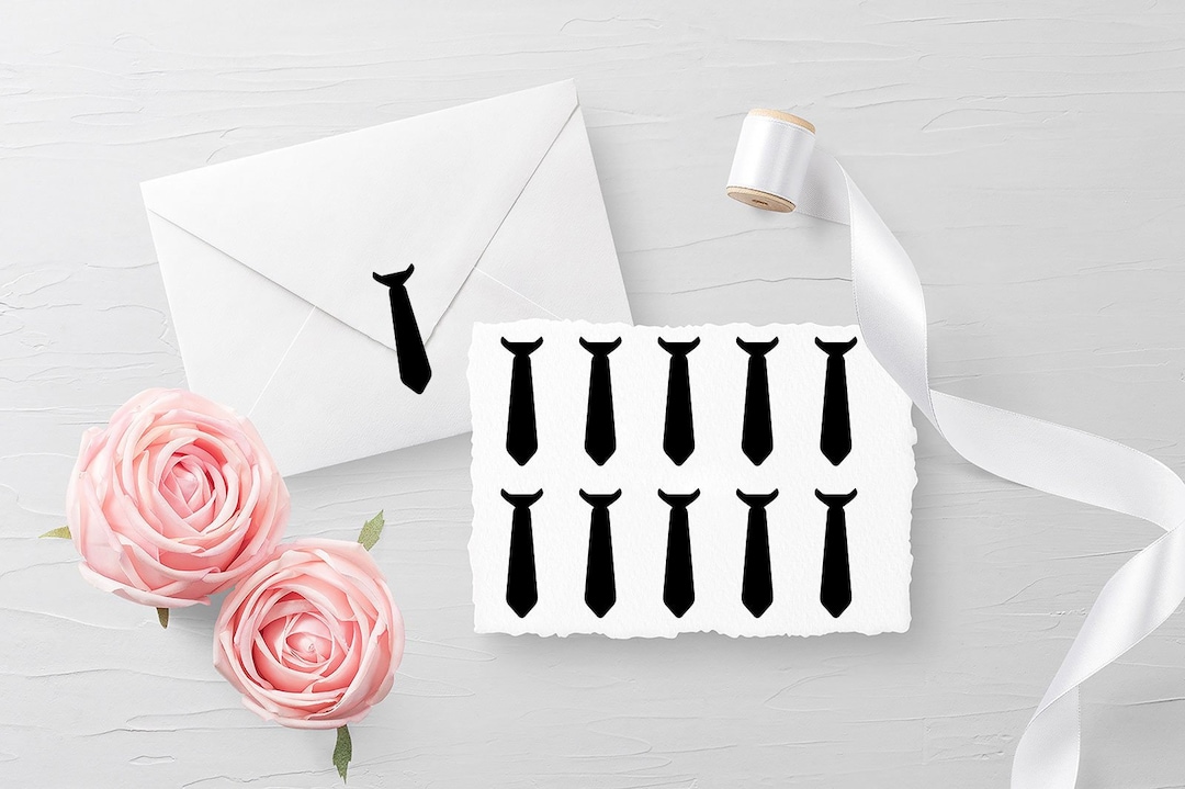 Set of 10 Necktie Decals, Envelope Seals, Planner Stickers - Multiple ...