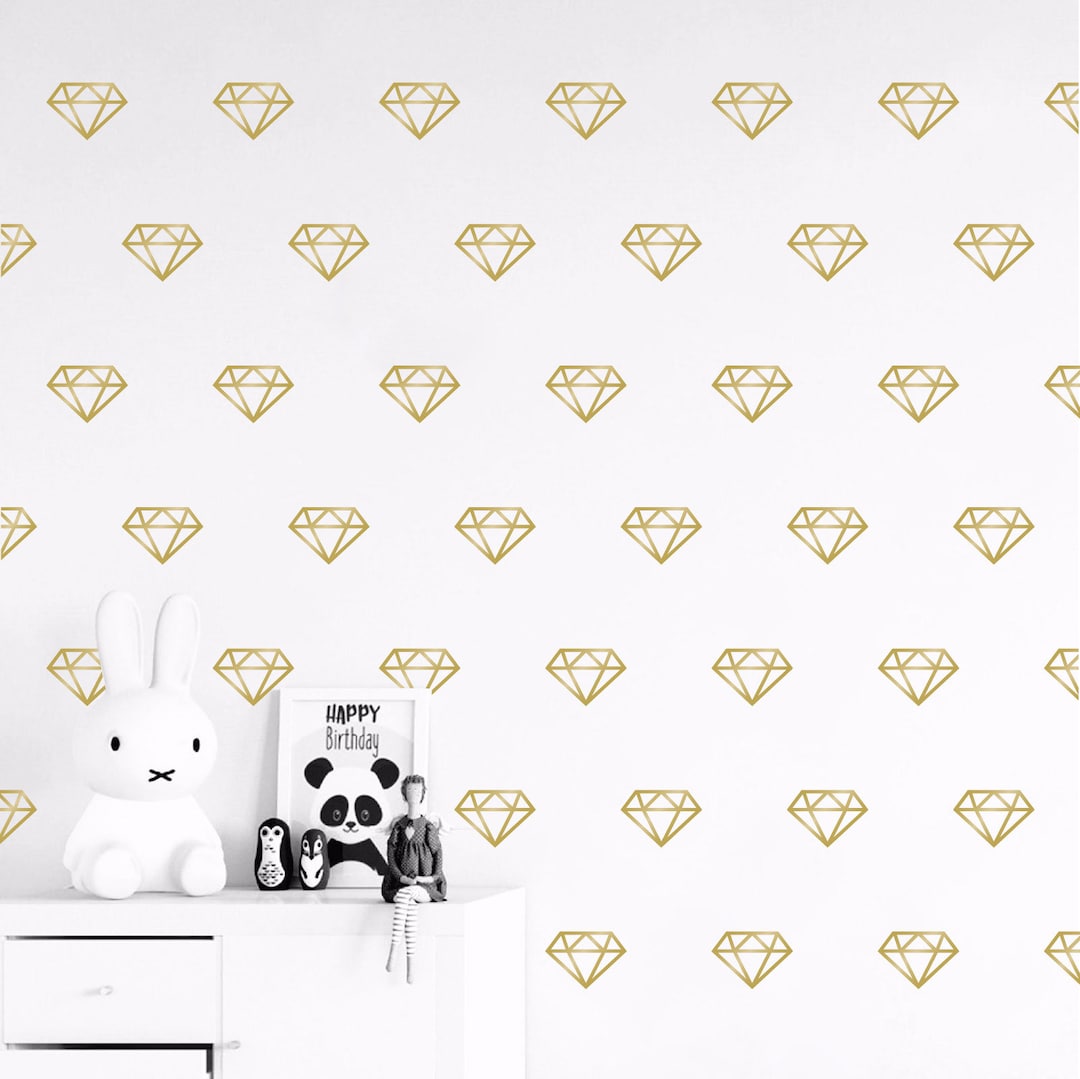 Set of Diamond Wall Decals Set Stickers Wall Pattern Decals Confetti ...