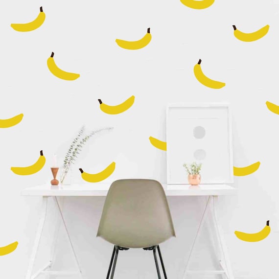 Set of Banana Wall Decals Set Stickers Wall Pattern Decals - Etsy