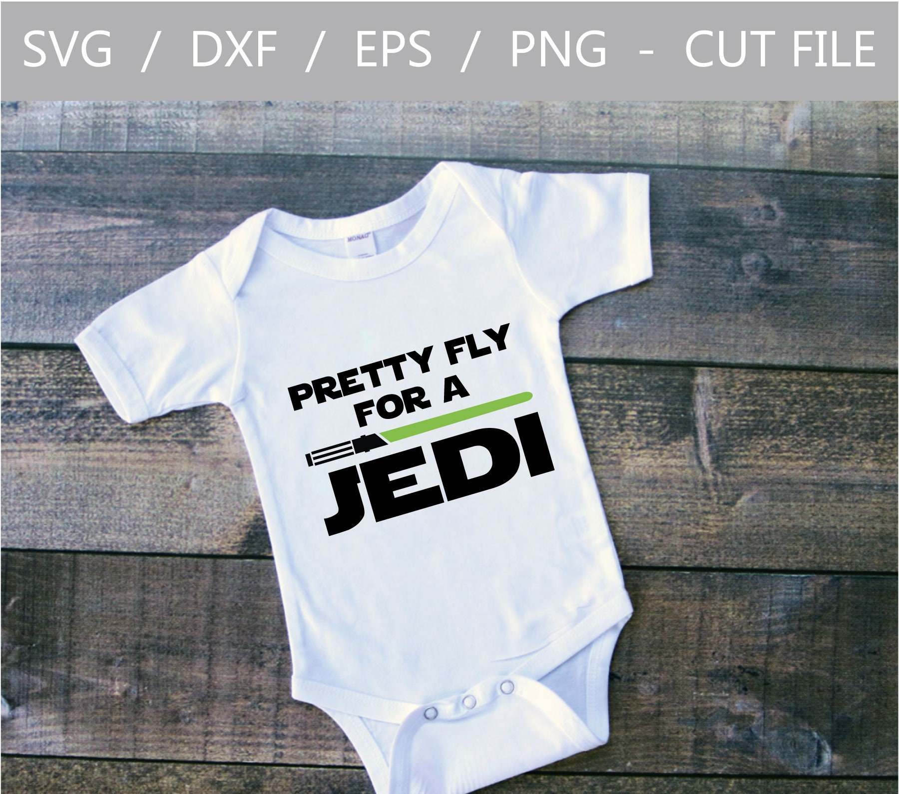 Pretty Fly for A Jedi SVG Cut File Vector File Silhouette Cut | Etsy