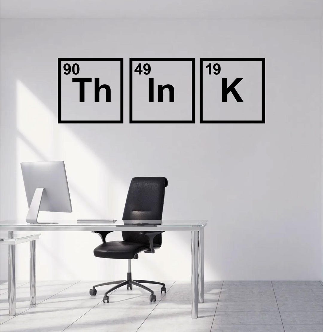 Think Wall Decal Office Inspiring Vinyl Sticker Art Available in 13 ...