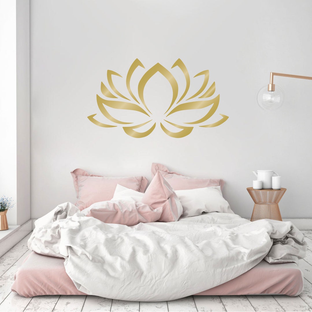 Lotus Flower Wall Decal, Vinyl Sticker, Yoga, Meditation - Available in ...