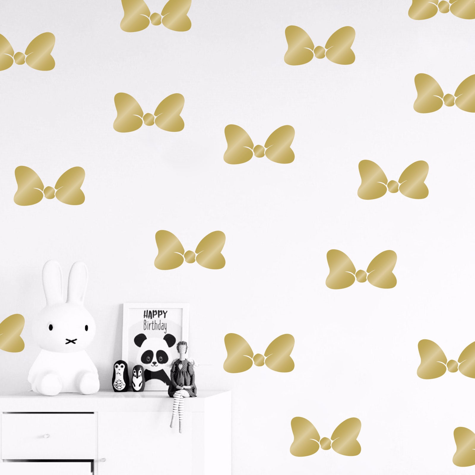 Set of Bow wall decals set stickers wall pattern decals | Etsy