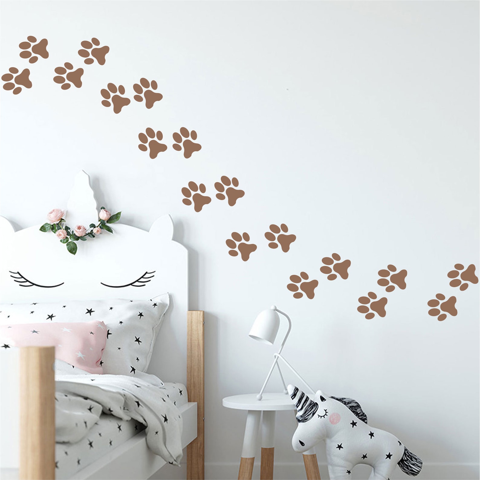 Set of Paw Wall Decals Dog Cat Set Stickers Confetti - Etsy