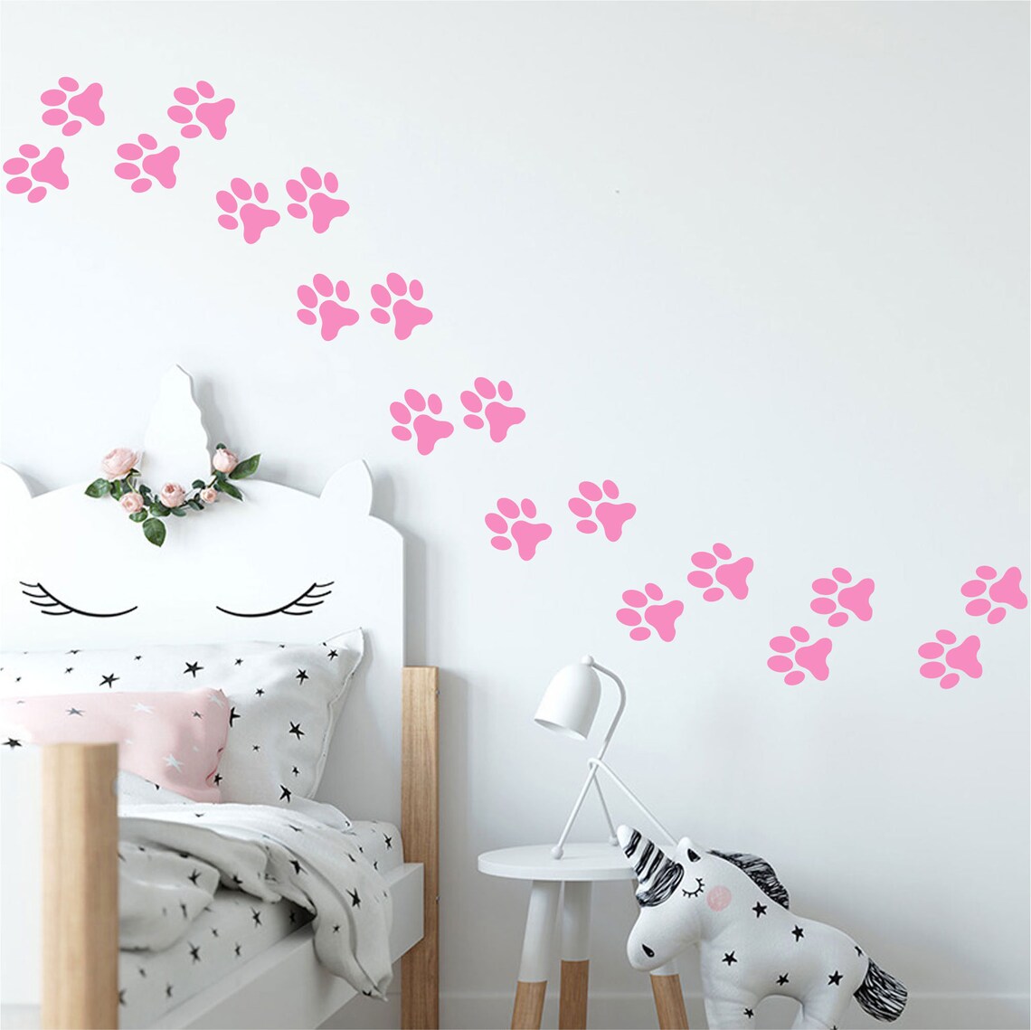 Set of Paw Wall Decals Dog Cat Set Stickers Confetti - Etsy