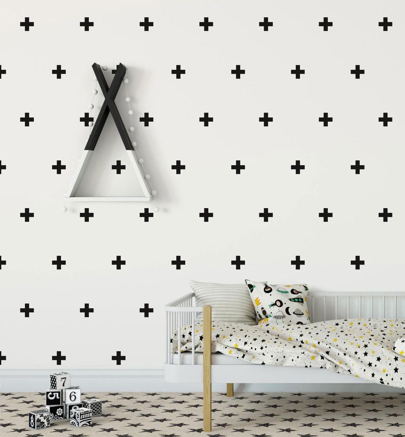 Set of Swiss Cross Wall Decals Set Stickers Confetti - Etsy