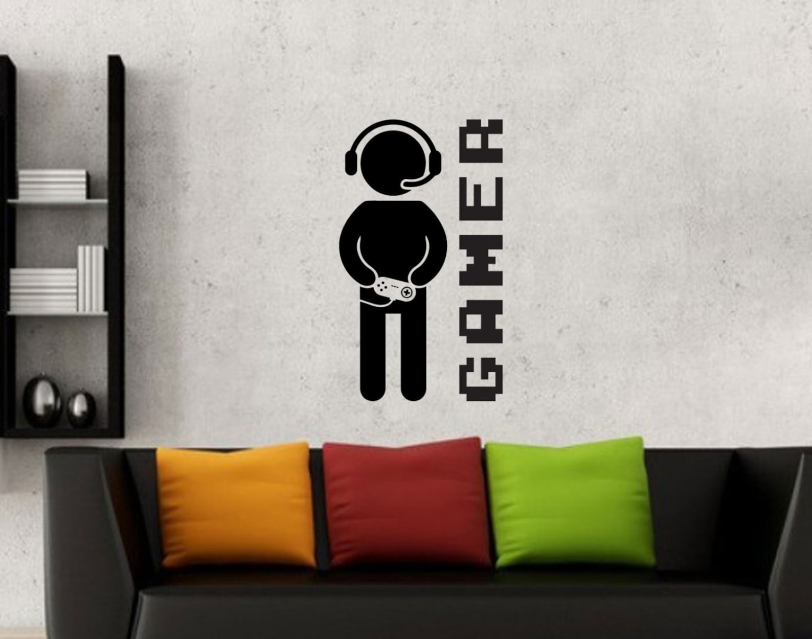 Gamer Wall Decal, Vinyl, Sticker, Video, Games, Gaming - Available in ...