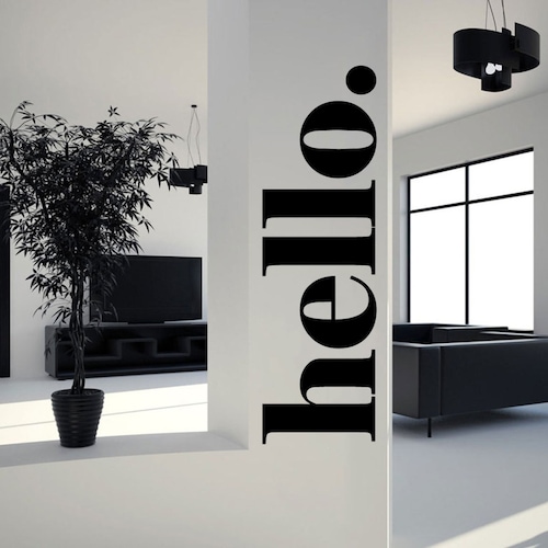 Hello. Wall Decal for Door Entrance Vinyl Sticker Wall Art - Etsy