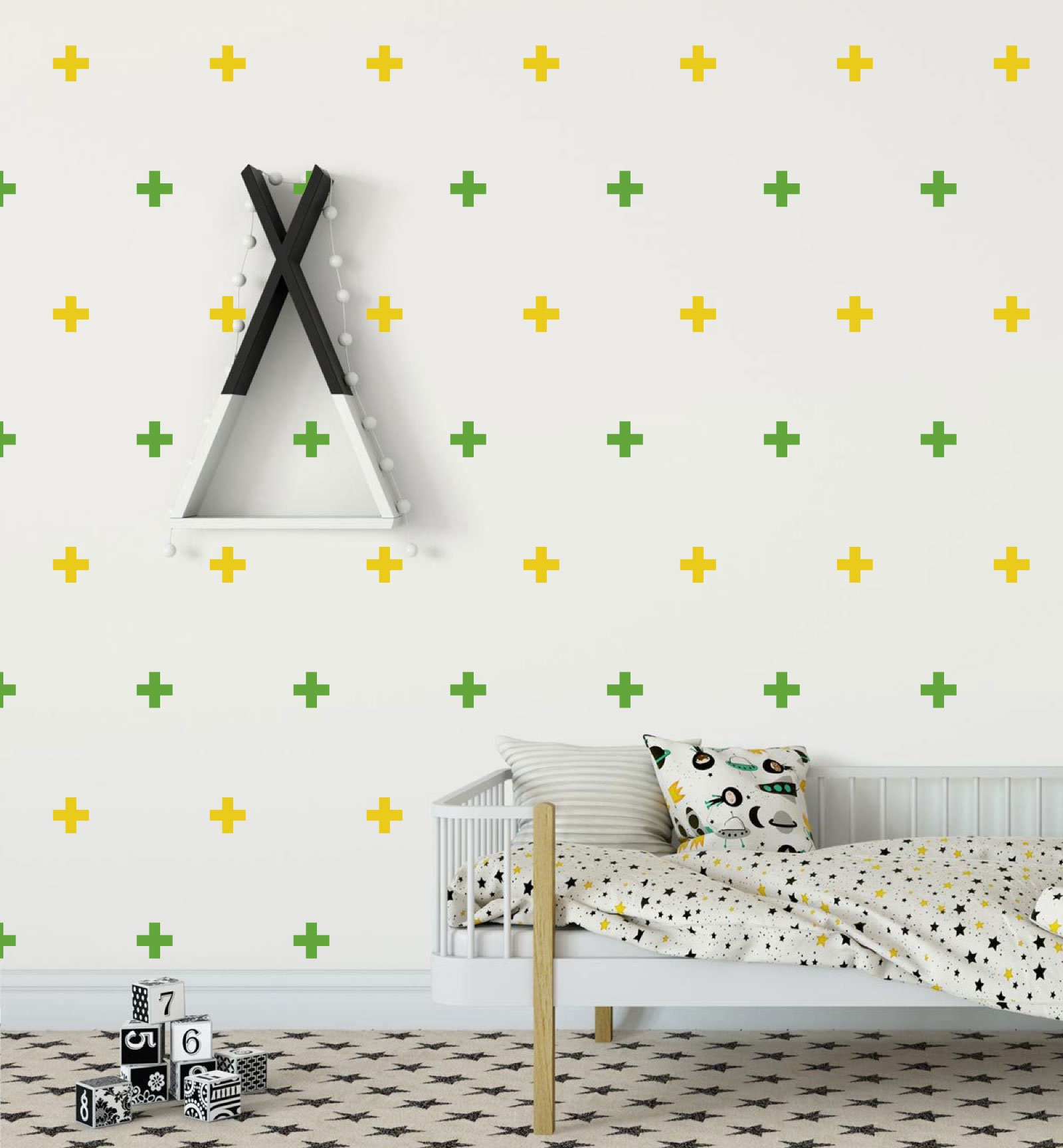Set of Swiss Cross Wall Decals Set Stickers Confetti - Etsy