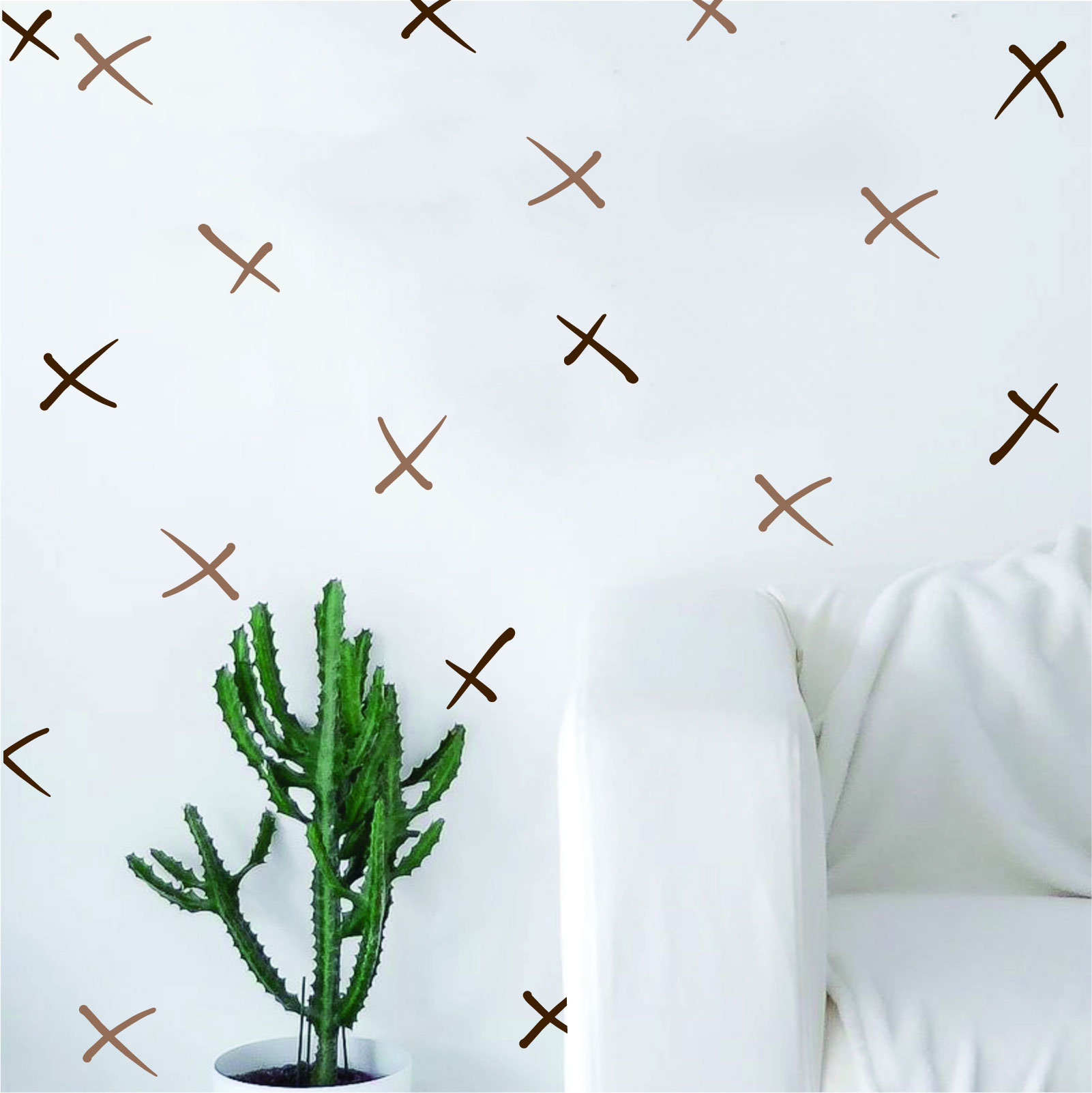 Set of X Wall Decals Set Stickers Hand Drawn X Letter | Etsy