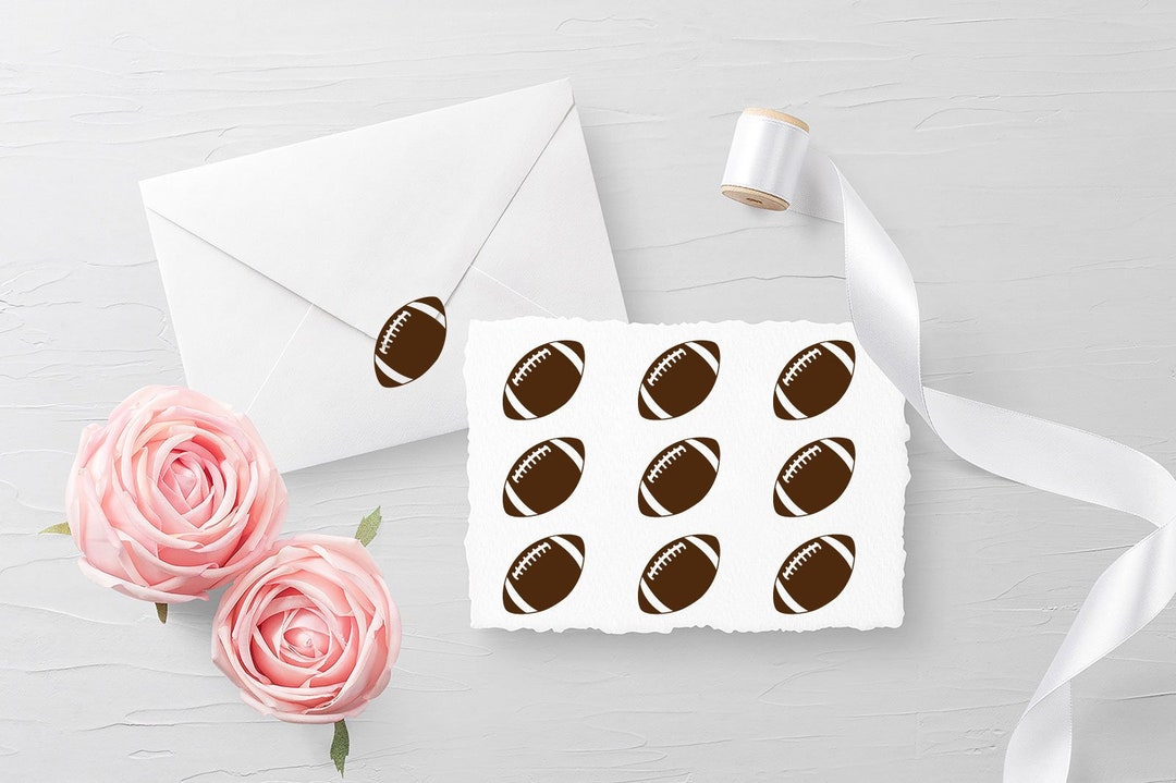 Set of 10 Football Decals, Envelope Seals, Planner Stickers - Multiple ...