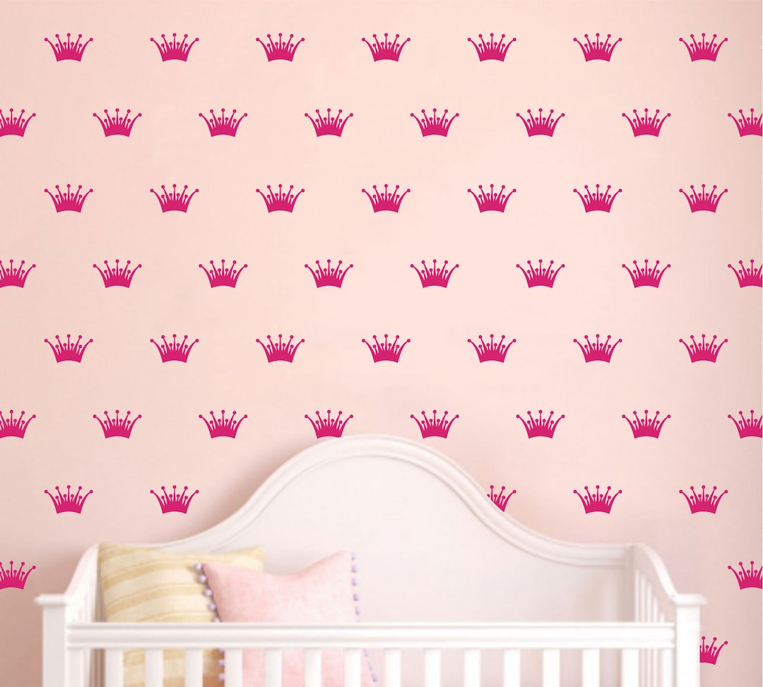 Set of Crown Wall Decals, Vinyl, Stickers - Multiple Colors, Sizes and ...