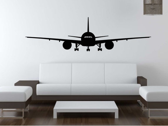 Airplane Wall Decal Vinyl Sticker Airbus Aviation Wall Art | Etsy
