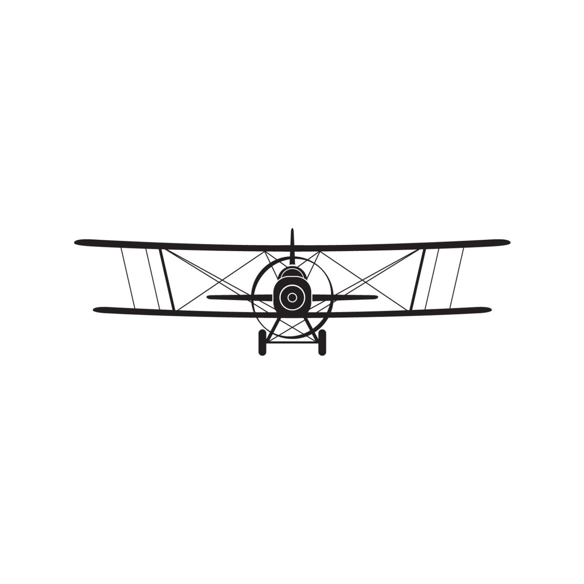 Biplane Airplane Wall Decal, Vinyl, Sticker - Multiple Colors, Sizes ...