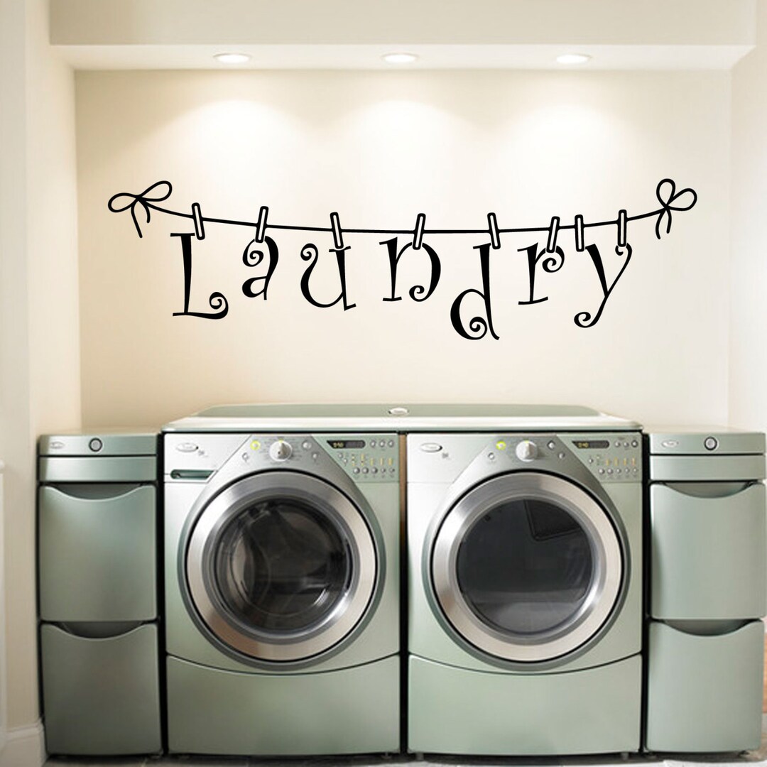 Laundry Room Wall Decal Vinyl Sticker Wall Art Mural Available in 11 ...