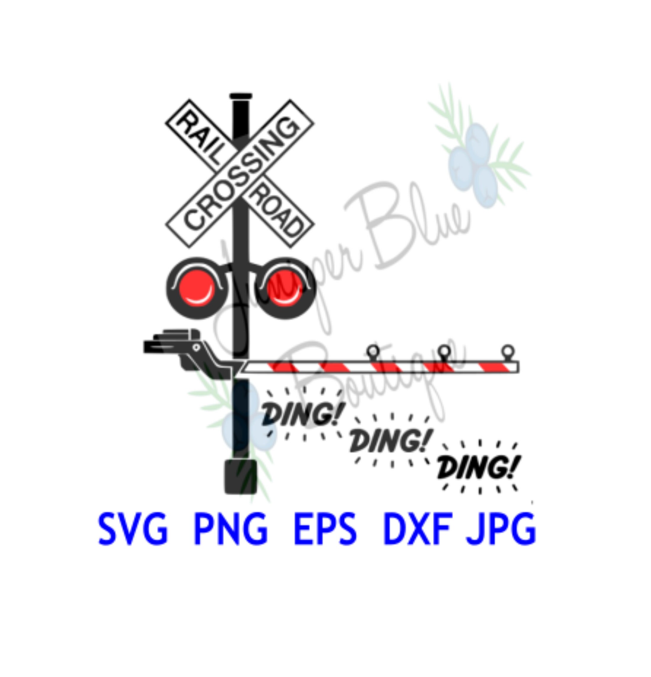 DING DING DING Train Crossing Cutting Files - Etsy