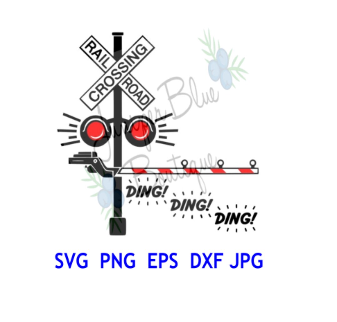 Train Crossing (svg, Png, Eps, Dxf, Jpg) Cutting Files - Etsy