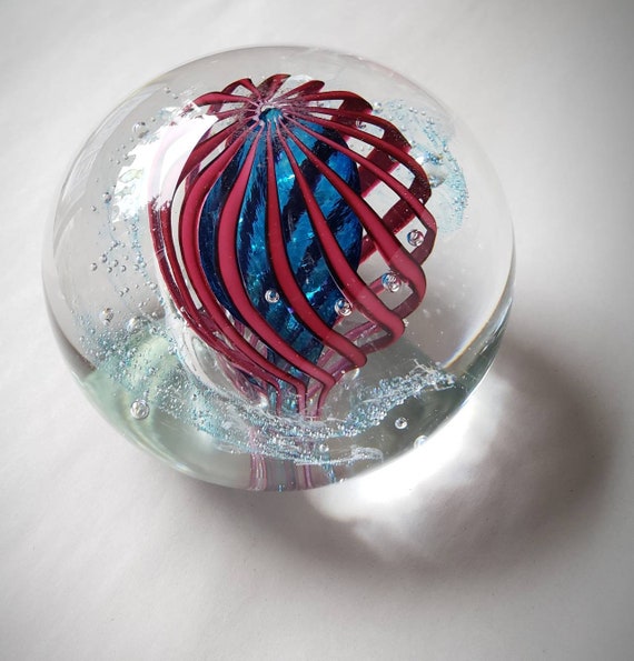 Art Glass Paperweight Handblown Glass Signed Incredible | Etsy