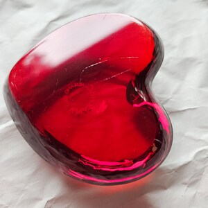 Murano Glass Paperweight, Red Heart, V Nason & Company, Light Scratches ...
