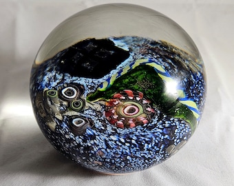 Art Glass Fish Aquarium Paperweight Cube Cylinder Ocean - Etsy