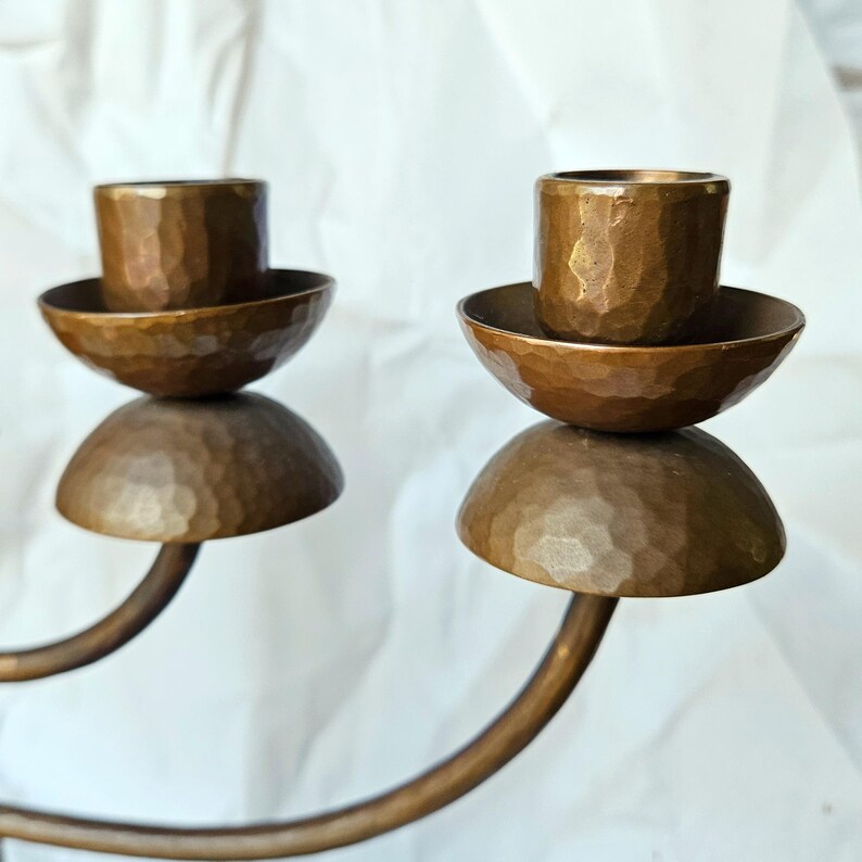 Craftsman Style Hammered Copper Candleabra, Arts & Crafts, Stickley ...
