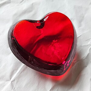 Murano Glass Paperweight, Red Heart, V Nason & Company, Light Scratches ...