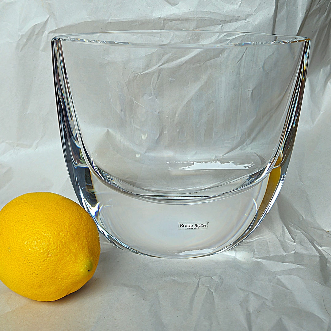 Vintage Kosta Boda Crystal Vase, Signed Art Glass Decor - Etsy