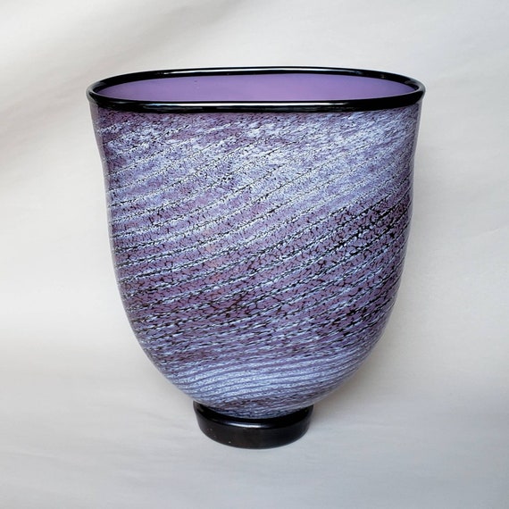 Art Glass Vase Handblown Glass Signed Nourot Glass - Etsy