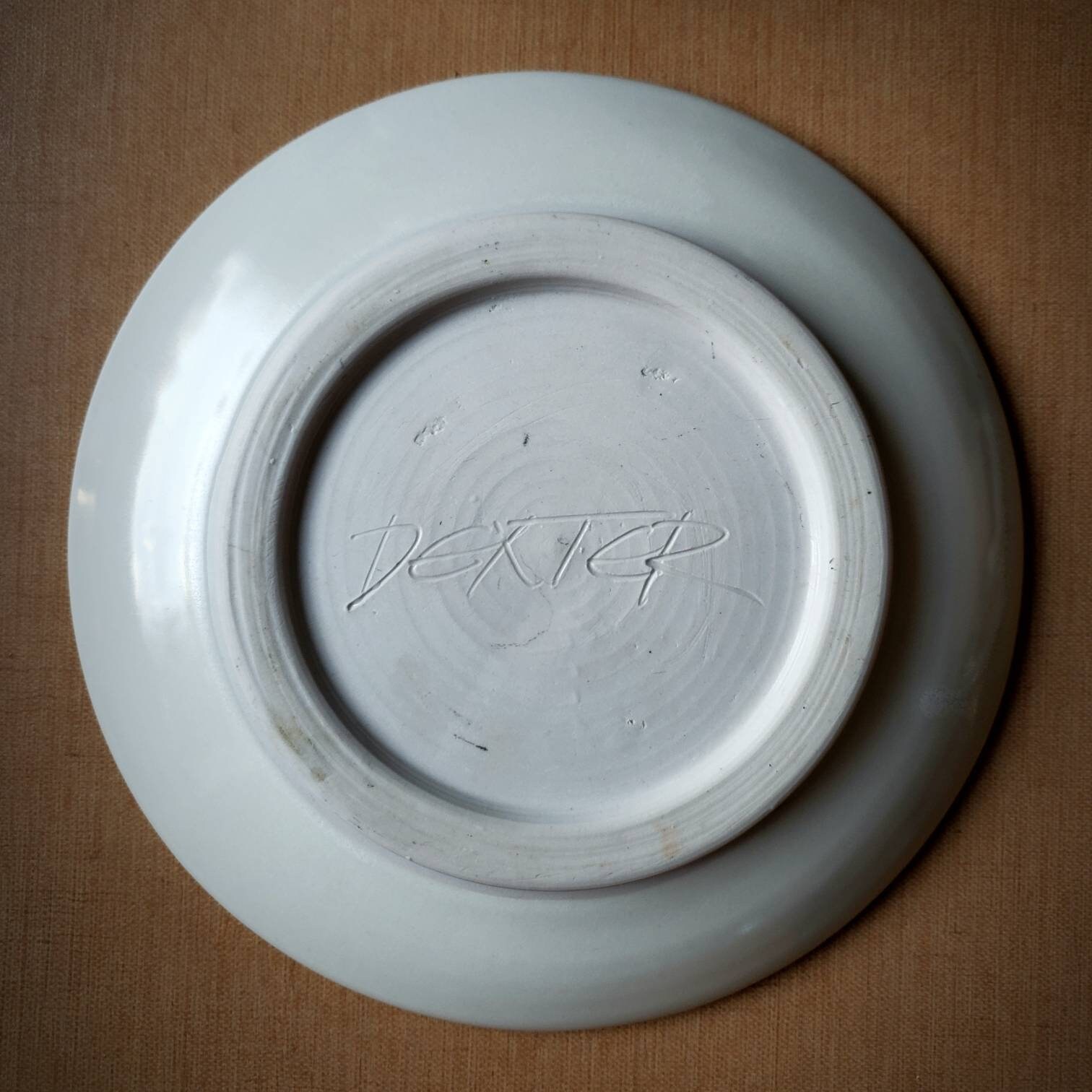 Vintage Walter Dexter Studio Pottery Portrait Plate, Mid-century ...