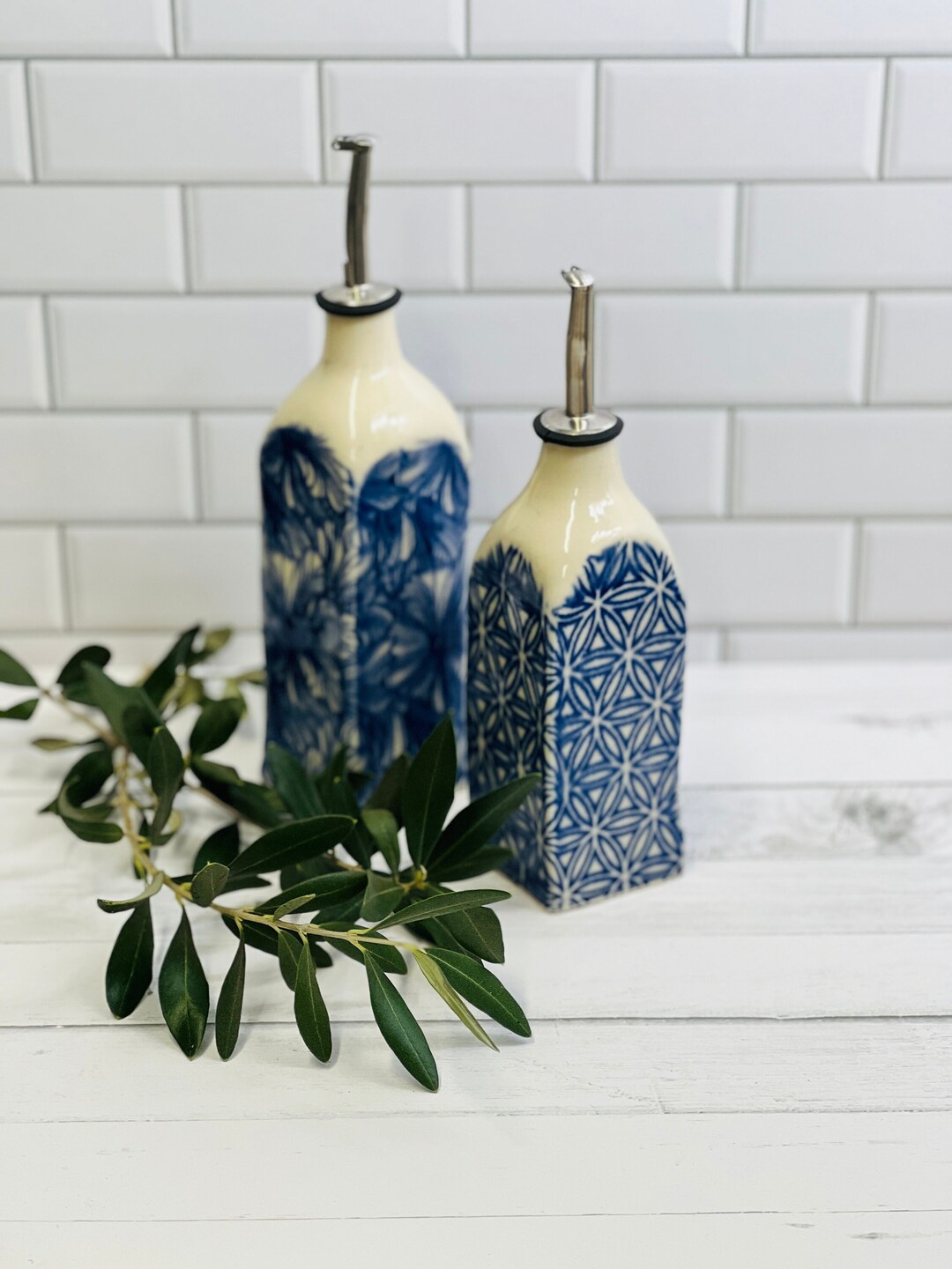 Small Ceramic Olive Oil Bottle Oil Dispenser Vinegar Bottle - Etsy