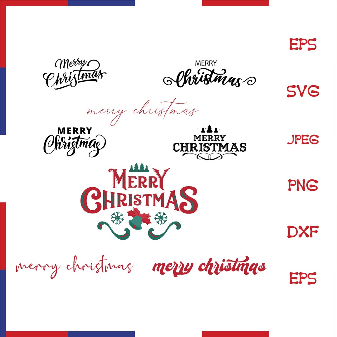 Merry Christmas Text Svg, Wavy Text Svg, Christmas Png, Christmas ...