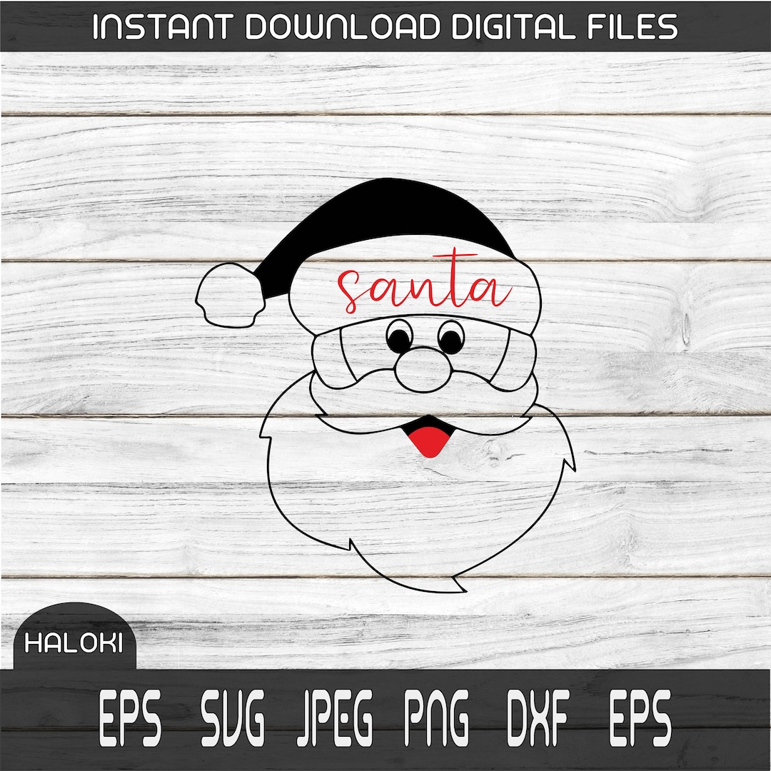 Santa Svg, Santa Hat Svg, Dear Santa Svg, Santa Face Svg, Funny ...