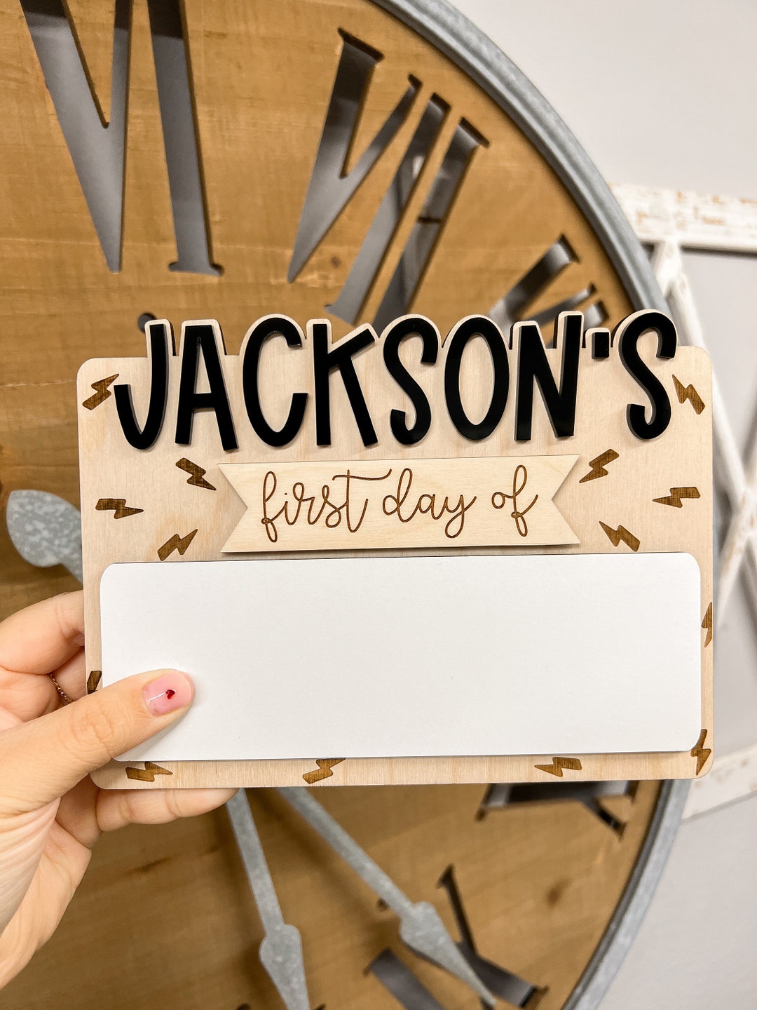 Personalized First Day of School Sign: Reusable Photo Prop - Etsy