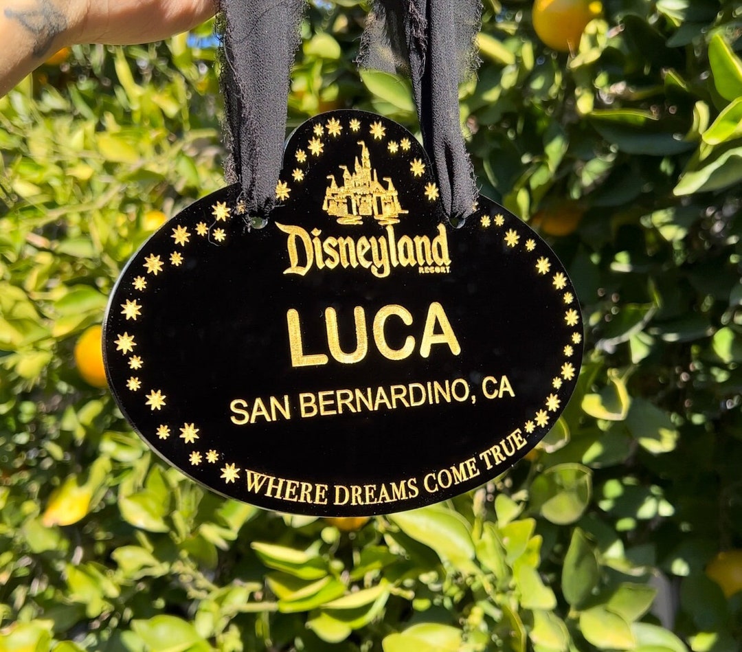 Personalized Disney Name Tag Sign, Disney Stroller Tag, Personalized ...