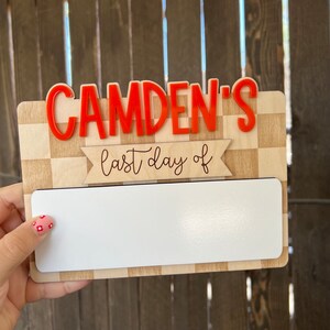 Personalized First and Last Day of School Sign, Back to School ...