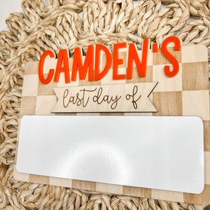 Personalized First and Last Day of School Sign, Back to School ...